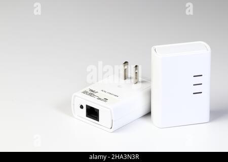 The couple of powerline adaptors, device for support ethernet through ...