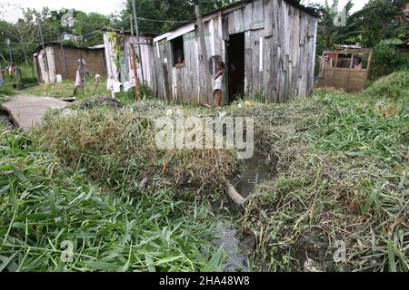 Open sewers and poor housing in a slum area of Addis Ababa. Ethiopia ...