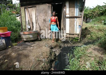 Open sewers and poor housing in a slum area of Addis Ababa. Ethiopia ...