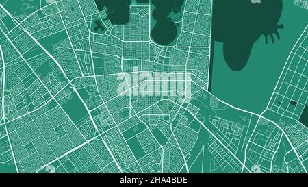 Urban vector city map of Dammam, Saudi Arabia, Middle East Stock Vector ...