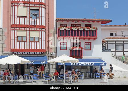 The old port of Bermeo, Urdaibai Biosphere Reserve, Basque Country ...
