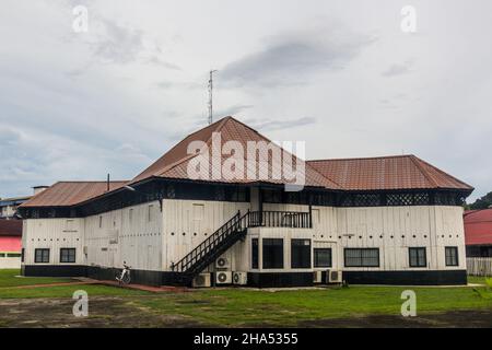 Fort Sylvia in Kapit, Sarawak, Borneo, Malaysia, A peace treaty was ...