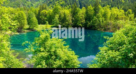 Lake Christlessee and mountain Landscape, Summer, Oberallgaeu, Allgaeu ...