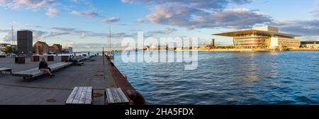 Copenhagen, Koebenhavn, waterfront of Inner Harbour, view to Danish ...