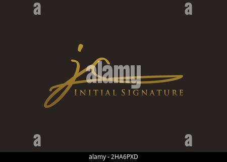 J, C, JC Initial letter handwritten and signature vector image logo ...
