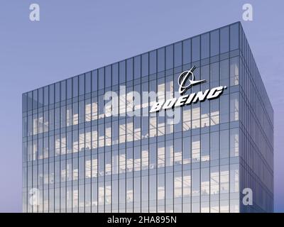 Chicago, Illinois, USA. November 6, 2021. Editorial Use Only, 3D CGI ...