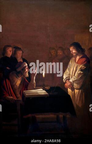 Christ Before the High Priest 1617 by Gerard van Honthorst Stock Photo ...