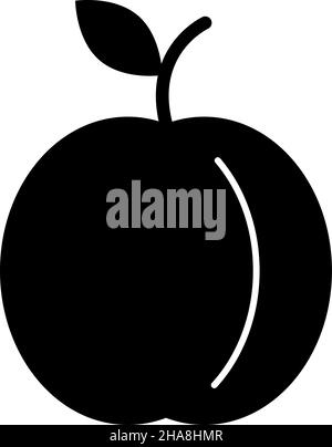 Ripe peach fruit, nectarine or apricot sketch Stock Vector Image & Art ...