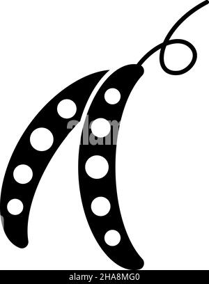 Peas isolated design vector glyph icon. Vegetable sign. Graph symbol for food and drinks web ...