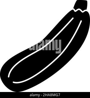 Zucchini isolated vector glyph icon. Vegetable sign. Graph symbol for ...