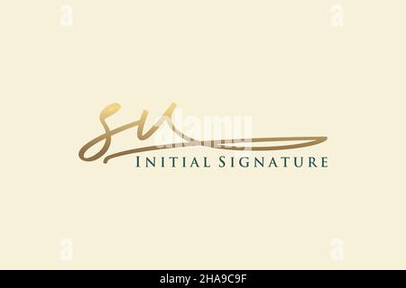 Letter SV Signature Logo Template Vector Stock Vector Image & Art - Alamy