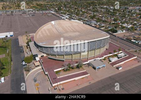 An aerial view of the Arizona Veterans Memorial Coliseum, Tuesday ...