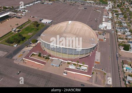 An aerial view of the Arizona Veterans Memorial Coliseum, Tuesday ...