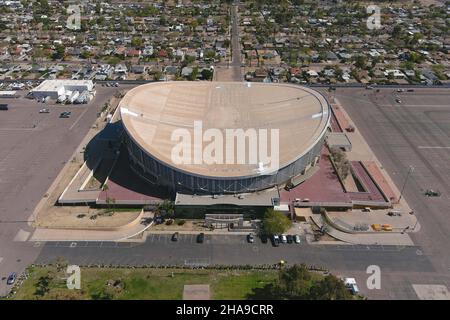 An aerial view of the Arizona Veterans Memorial Coliseum, Tuesday ...