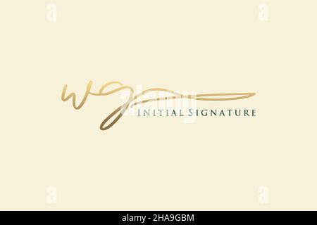 Initial Letter WG Logo - Handwritten Signature Style Logo - Simple ...