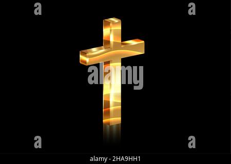 Golden cross vector illustration Stock Vector Image & Art - Alamy