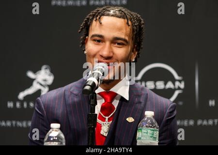 Heisman Trophy finalist Ohio State quarterback Julian Sayin poses with ...