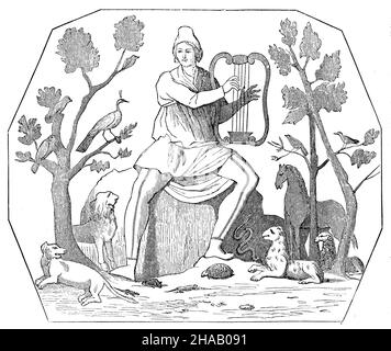Christ as Orpheus (Catacombs Stock Photo - Alamy