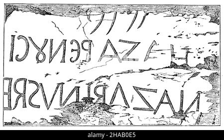 The inscription of the cross of Jesus Christ in Latin, Greek and Hebrew ...