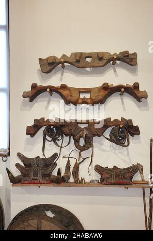 ancient yoke for agricultural use to join oxen for towing Stock Photo ...