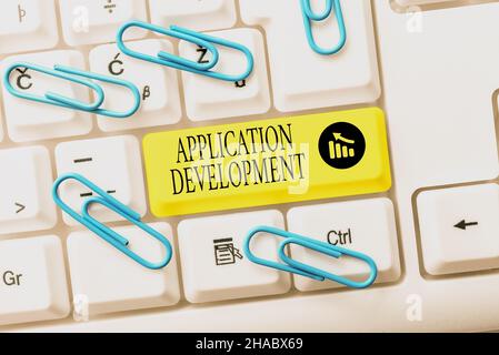 Conceptual caption Application Development, Business approach creation ...