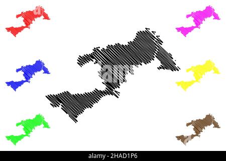 Khordha district (Odisha State, Republic of India) map vector ...