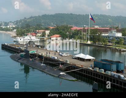 US Naval Base Subic Bay aerial c1969 Stock Photo - Alamy