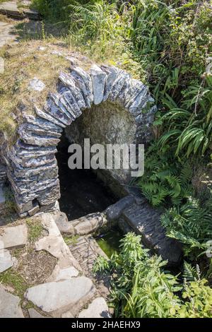st nons chapel and well Stock Photo - Alamy