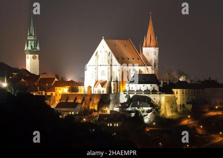 Night view of Znojmo town, Czech Republic Stock Photo - Alamy