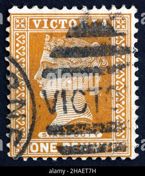 Queen Victoria, postage stamp, Victoria, 1890 Stock Photo - Alamy