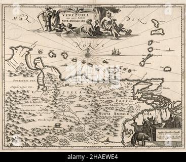 Antique Vintage Maps of the World The Americas Pieter Van Den Keere ...