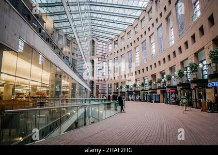 Vancouver Public Library interior in downtown Vancouver, BC, Canada ...