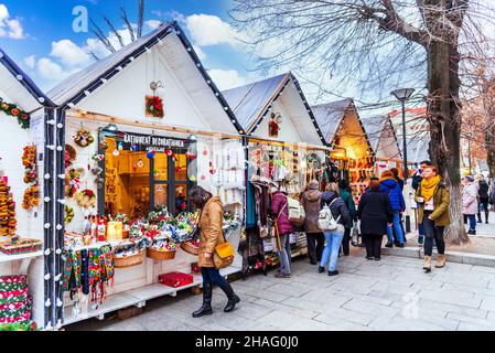 Cluj Napoca, Romania: December 2019 - Night scene with Christmas Market ...