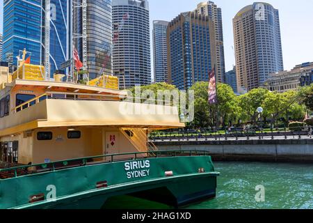 Sydney ferry MV Sirius is a first fleet class Sydney ferry, here ...