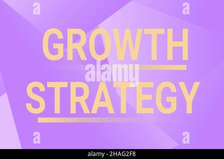 Hand writing sign Growth Strategy. Business idea Strategy aimed at ...