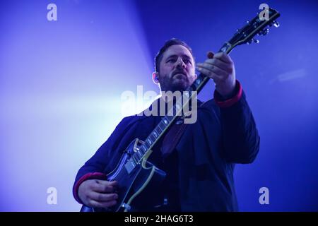 Ian Docherty of indie rock band July Talk performs at Scotiabank Arena ...