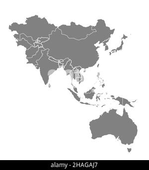 Map of Asia Pacific Stock Vector Image & Art - Alamy
