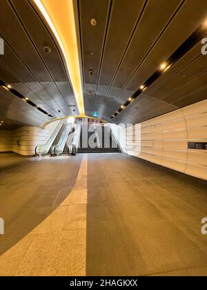 The Barangaroo entrance to Wynyard Walk and Wynyard Station in Sydney ...