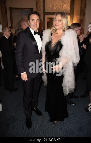 Oxana Girko and her husband Oleg Novachuk attend the dinner organized ...