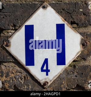 Fire Hydrant H sign in London England UK Stock Photo - Alamy