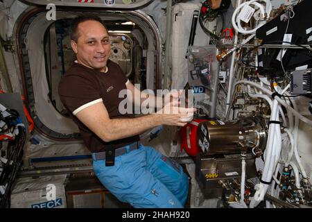 Roscosmos cosmonaut and Expedition 66 Commander Anton Shkaplerov poses ...