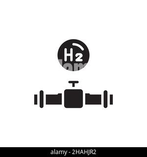 Export and import H2 color line icon. Hydrogen energy. Isolated vector ...