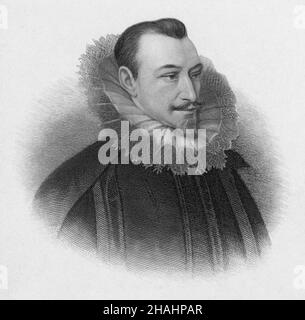 Edmund Spenser, English poet, (19th century). Artist: Unknown Stock ...