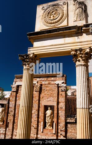 Ruins of a Roman colony Emerita Augusta in Merida, Badajoz, Spain ...