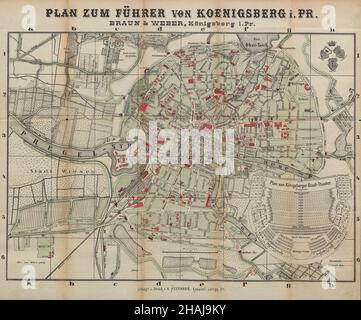 Königsberg Map, Königsberg Plan, Old Königsberg Map, Retro Königsberg ...