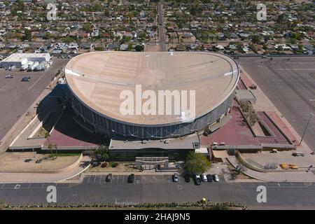 An aerial view of the Arizona Veterans Memorial Coliseum, Tuesday ...