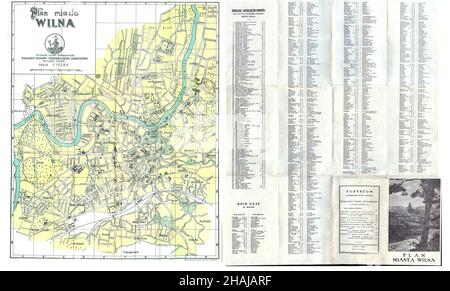 Wilno Map, Vilnius Map, Wilna Map, Old Wilno Map, Retro Vilnius Map ...