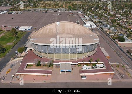 An aerial view of the Arizona Veterans Memorial Coliseum, Tuesday ...