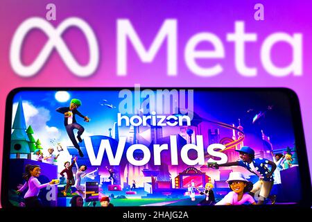 Brazil. 13th Dec, 2021. In this photo illustration the Meta Platforms ...