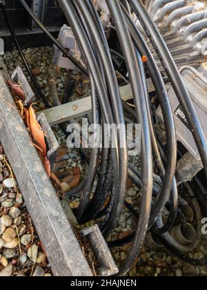 Vertical shot of a cable push pull rod Stock Photo - Alamy